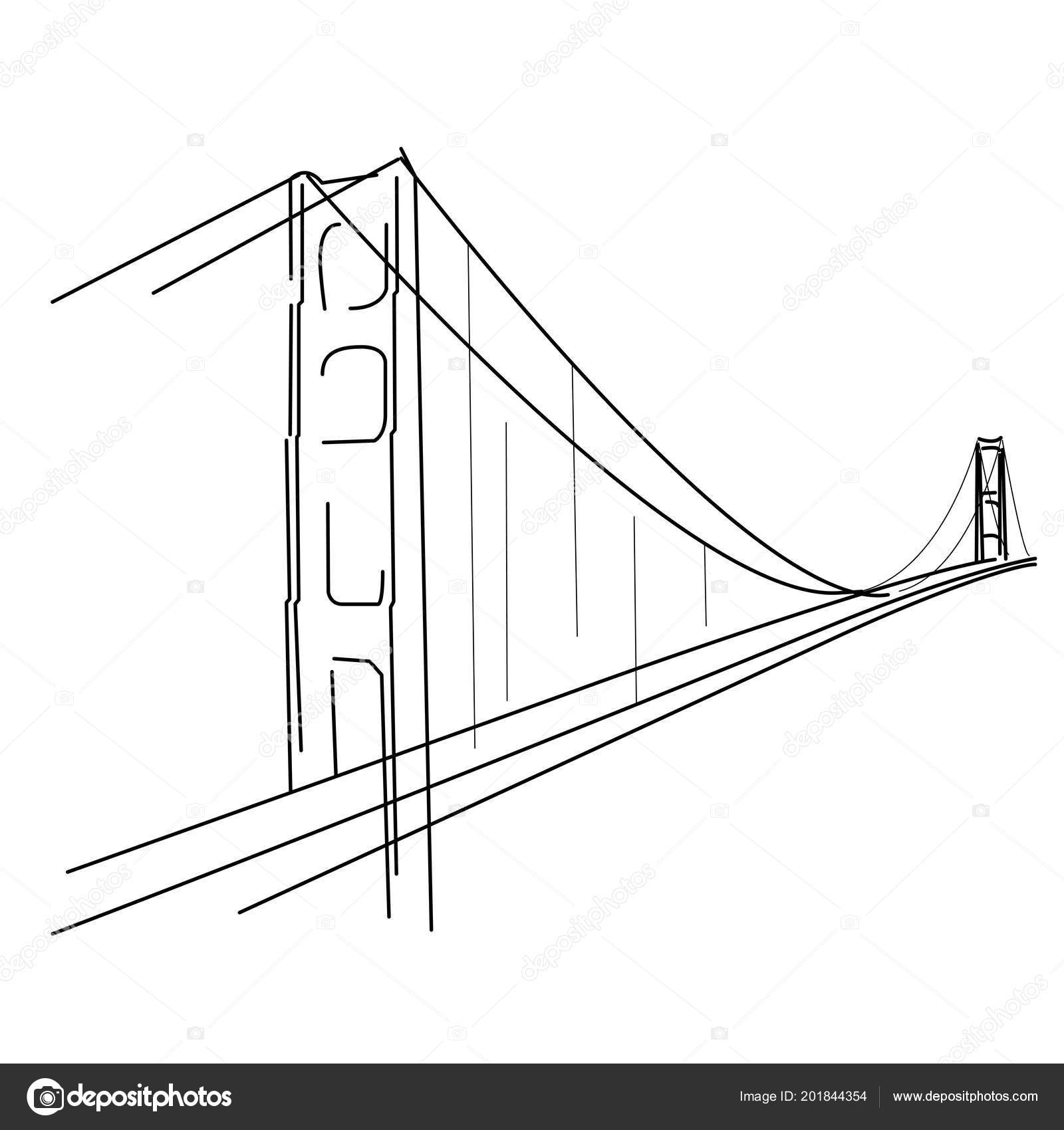 Golden Gate Bridge Outline