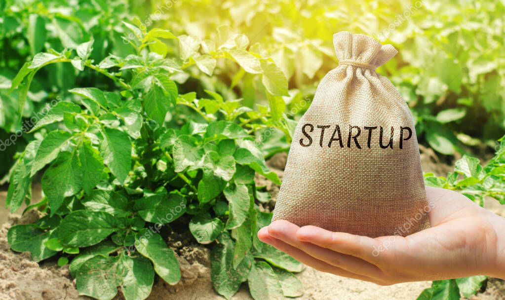 Concepto de startup agr cola. Invertir en la agricultura. Aumentar la productividad, la ...