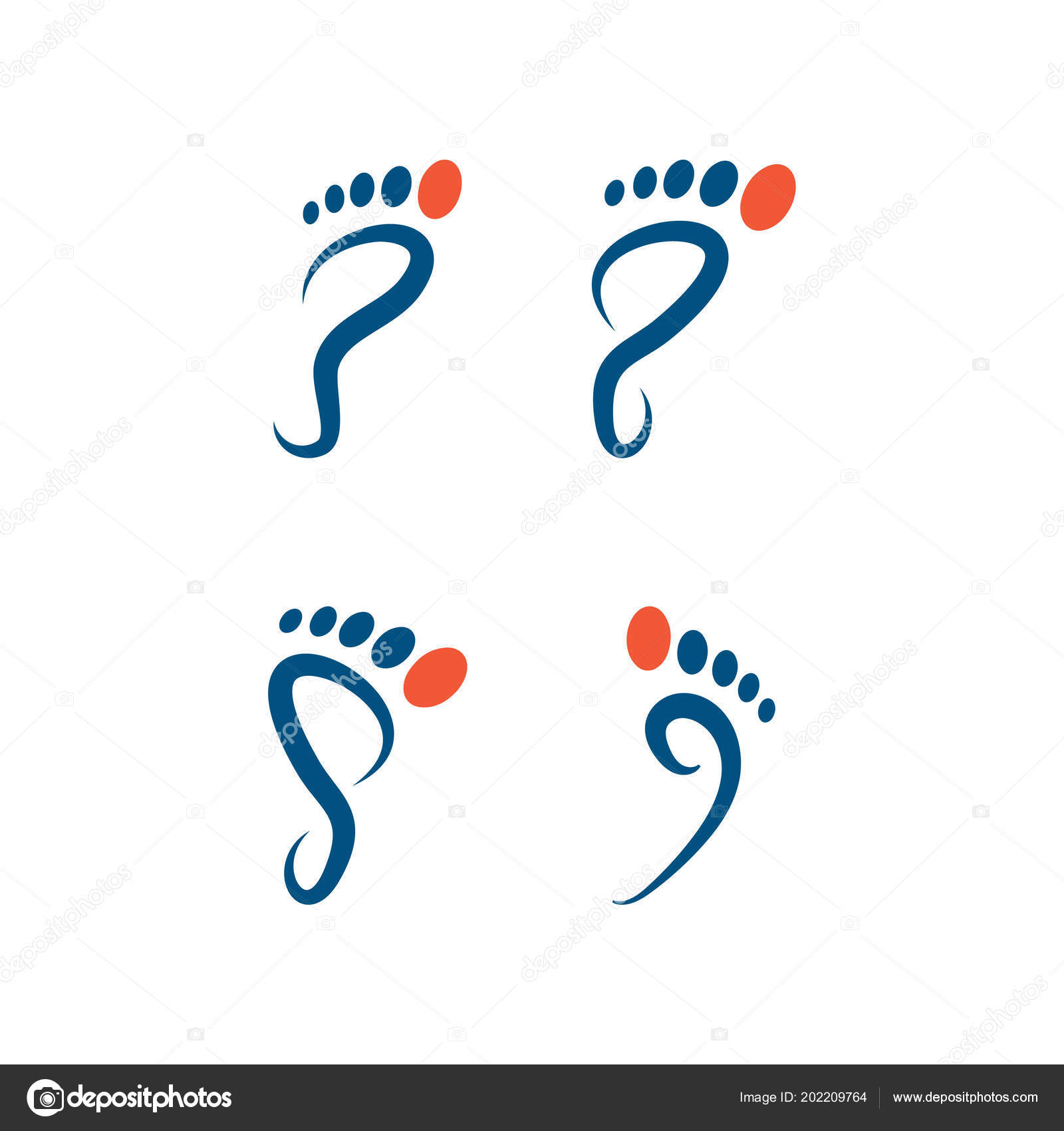 Illustration Foot Palm Icon Template Vector Stock Vector by ©haris99 ...