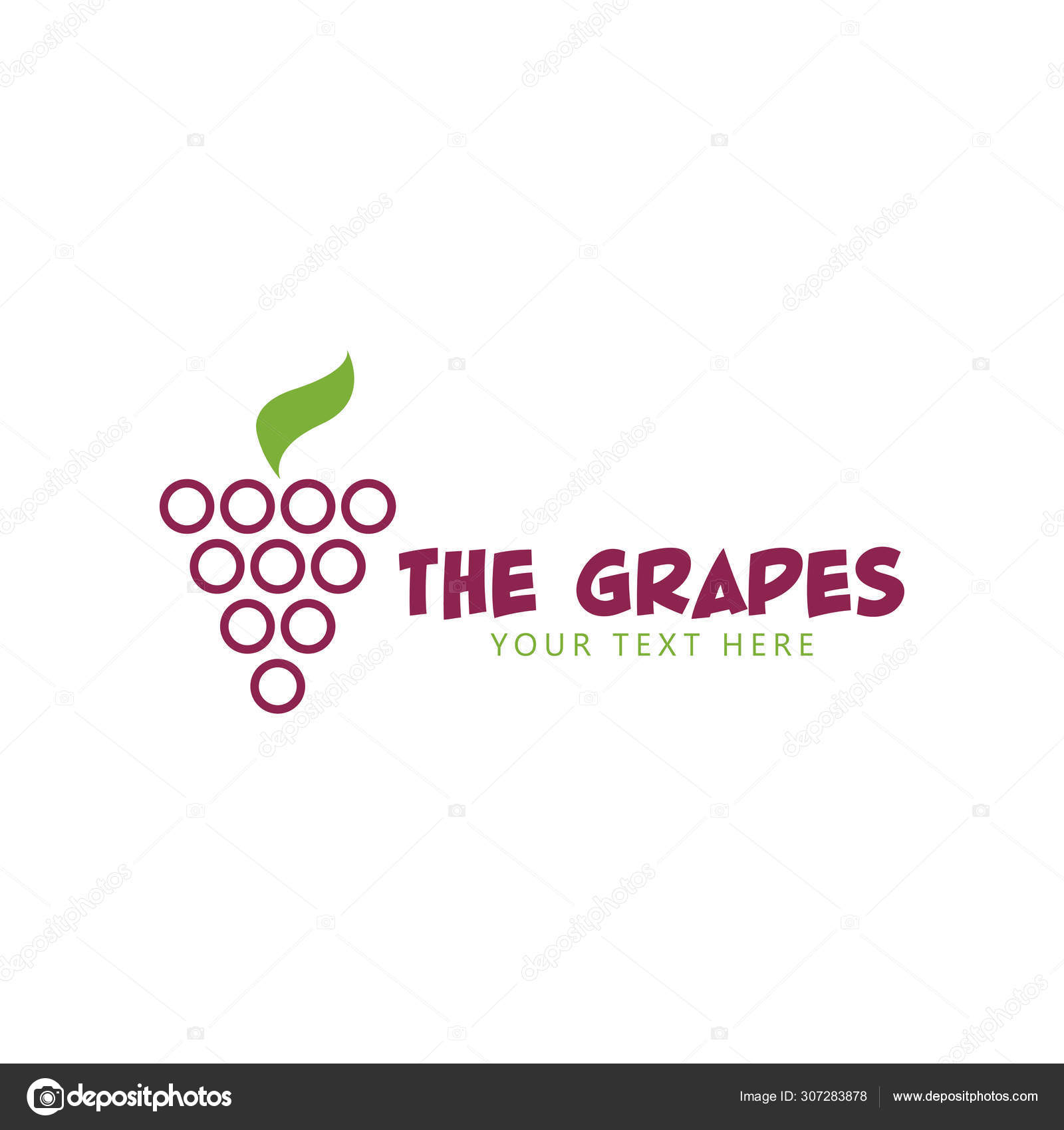 Grapes graphic design template vector isolated illustration — Stock ...
