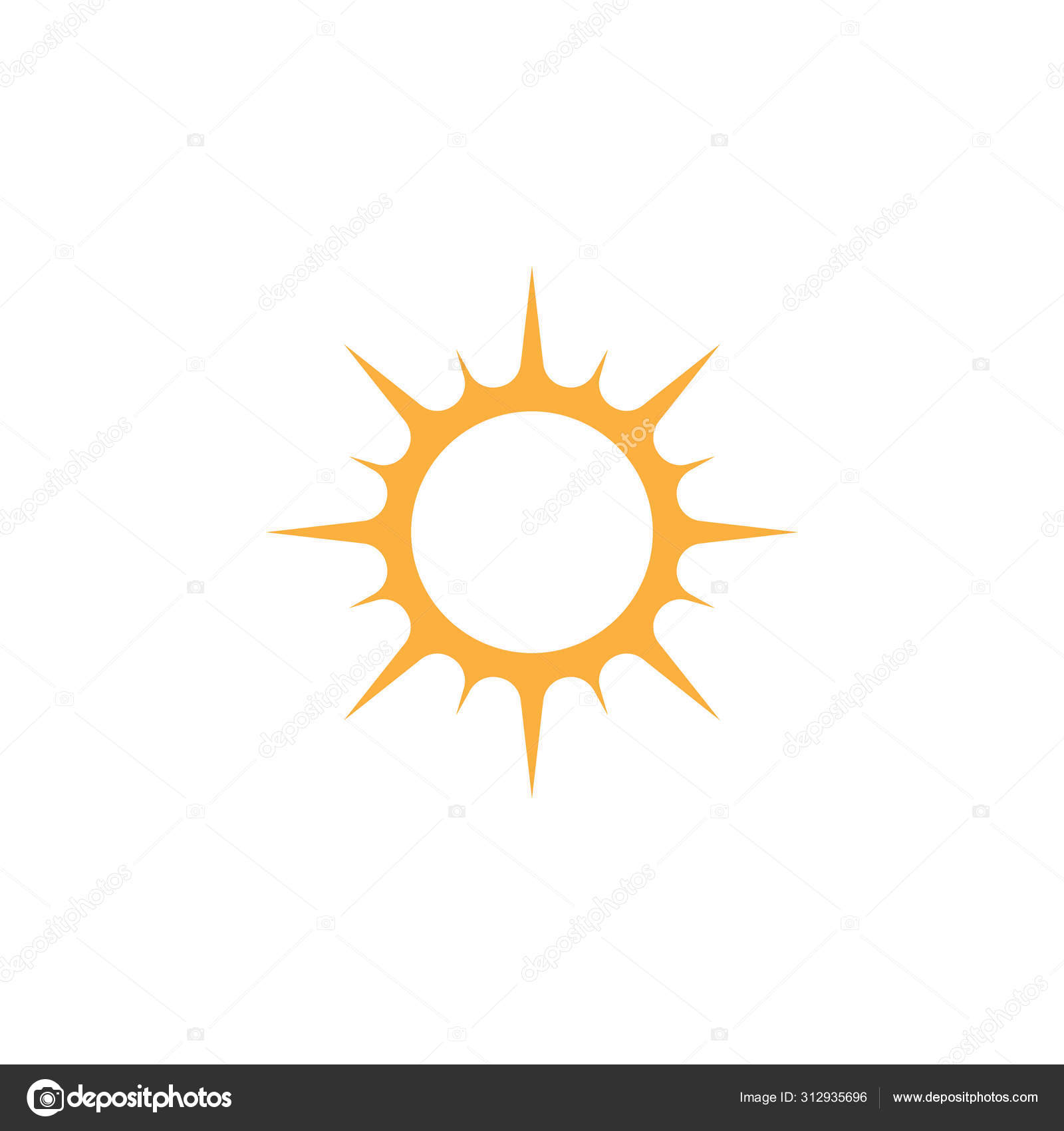 Sun icon graphic design template vector isolated Stock Vector by ...