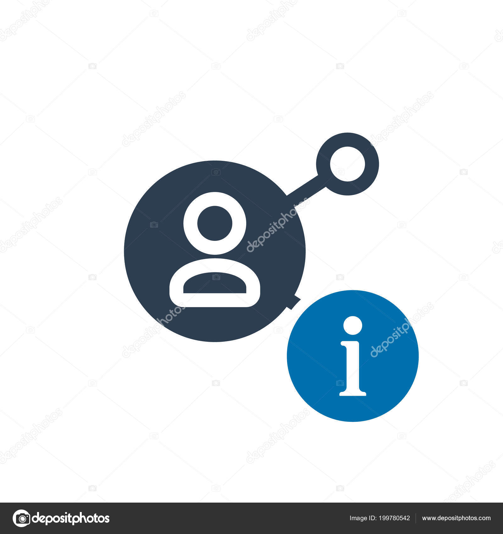 Share icon, multimedia icon with information sign. Share icon and about ...