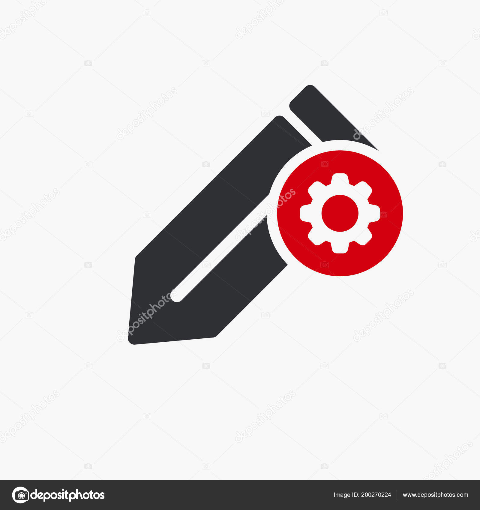 Edit icon, Tools and utensils icon with settings sign. Edit icon and ...