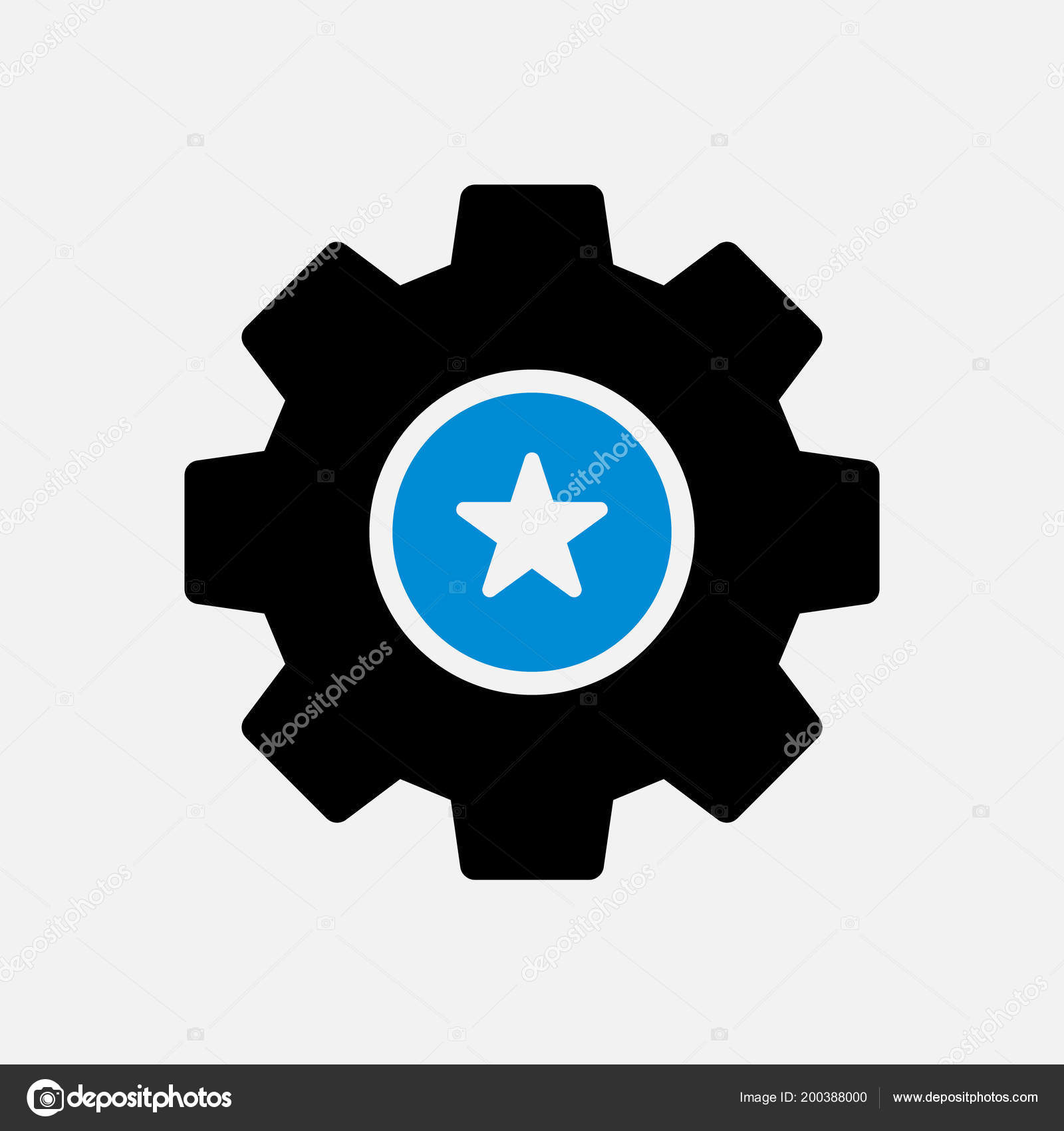 Settings icon, Tools and utensils icon with star sign. Settings icon ...