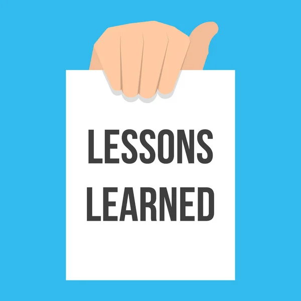 Lessons learned Vector Art Stock Images | Depositphotos