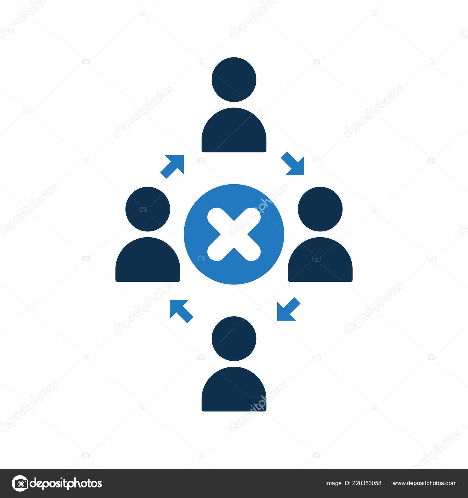 People Connecting Icon Community Icon Cancel Sign Teamwork Icon Close ...