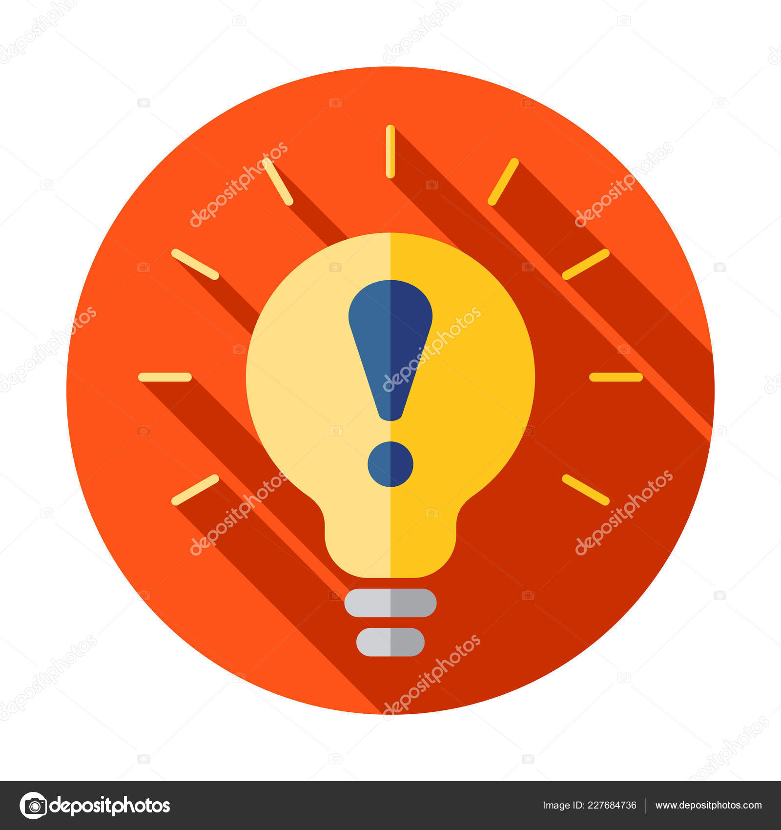 Warning light bulb illustration design over a white background Stock ...