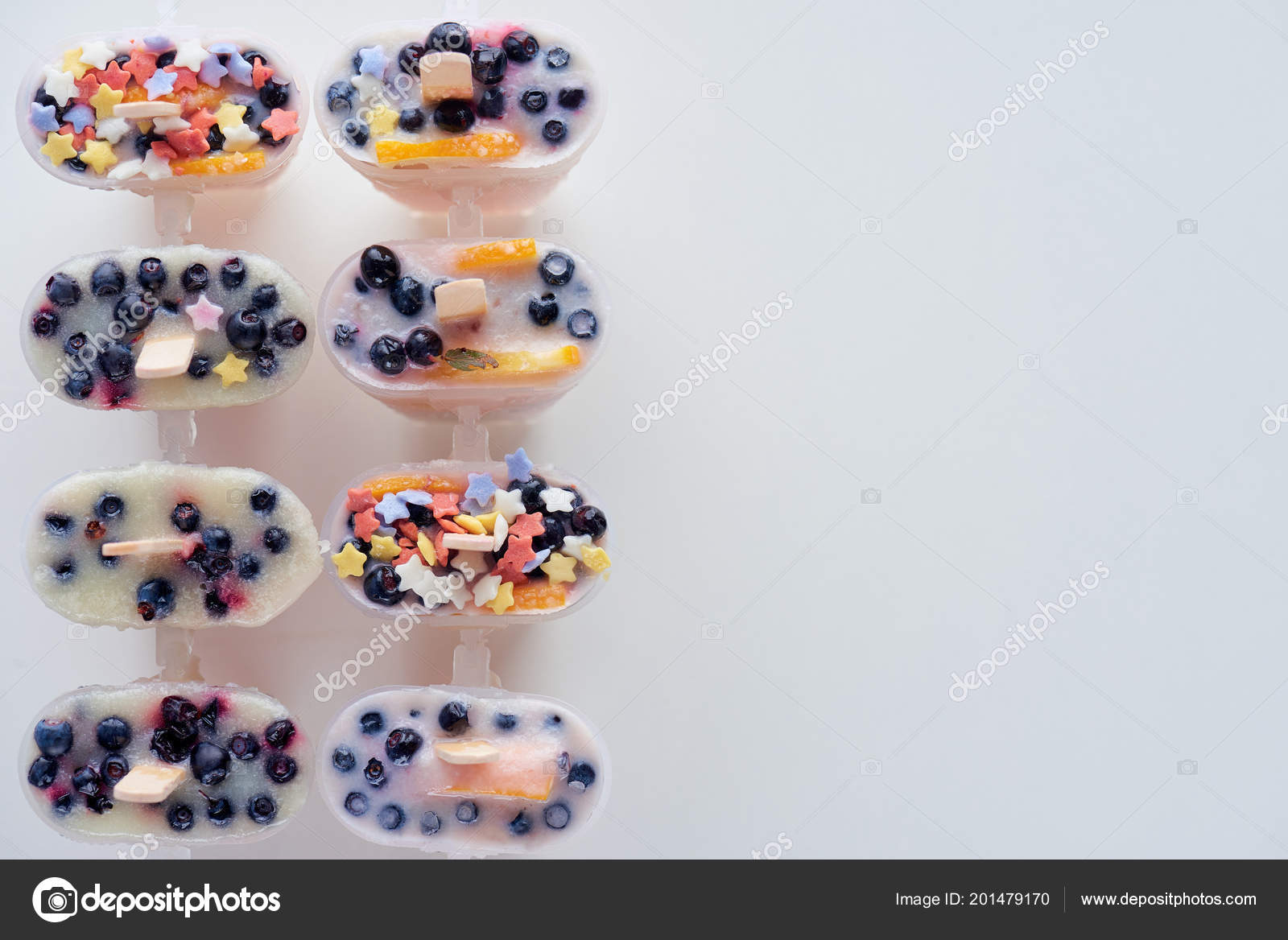 Top View Cold Homemade Ice Cream Fruits Berries Grey — Free Stock Photo ...