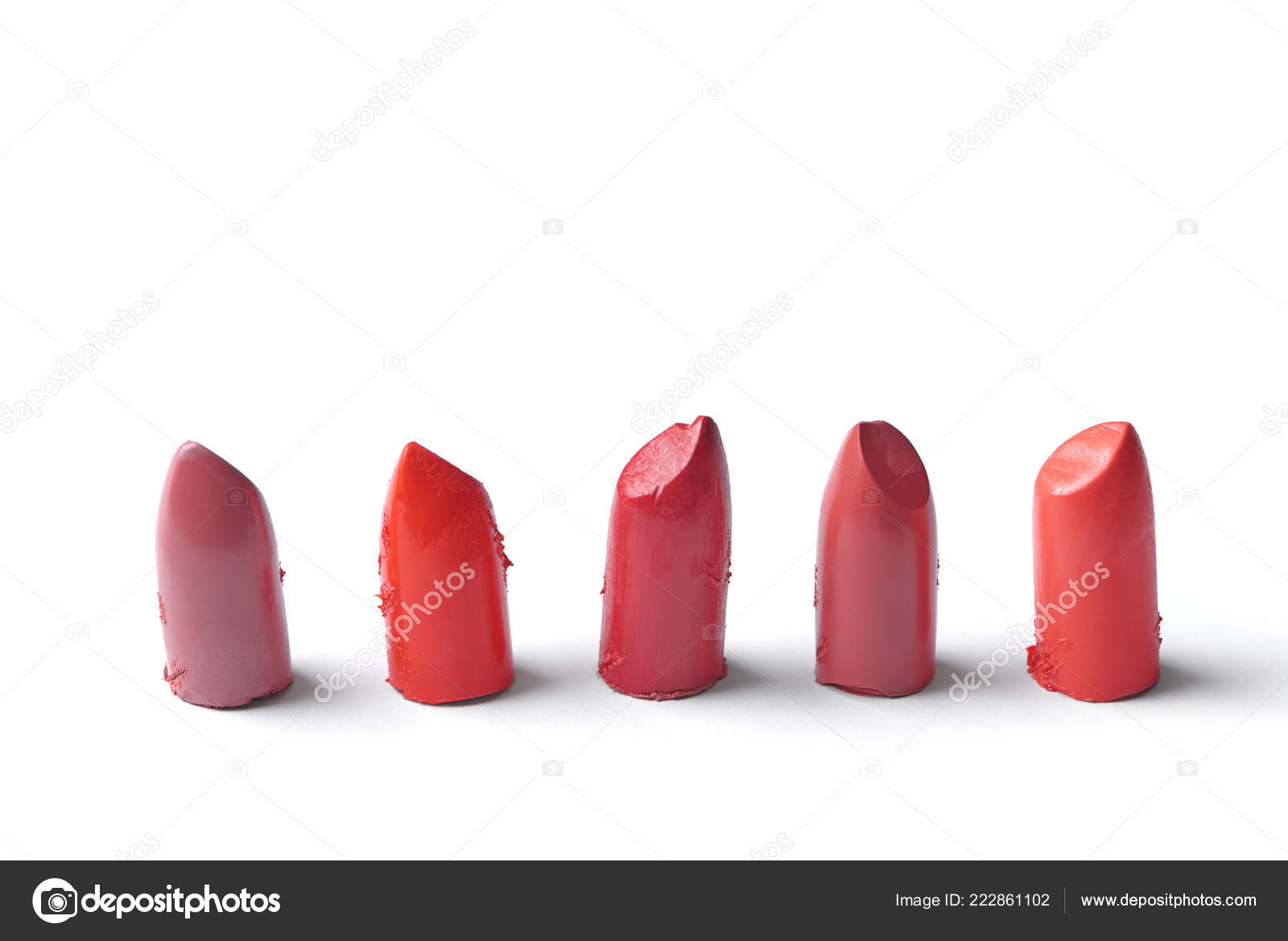 Close View Cut Lipsticks Different Colors White Backdrop — Free Stock ...