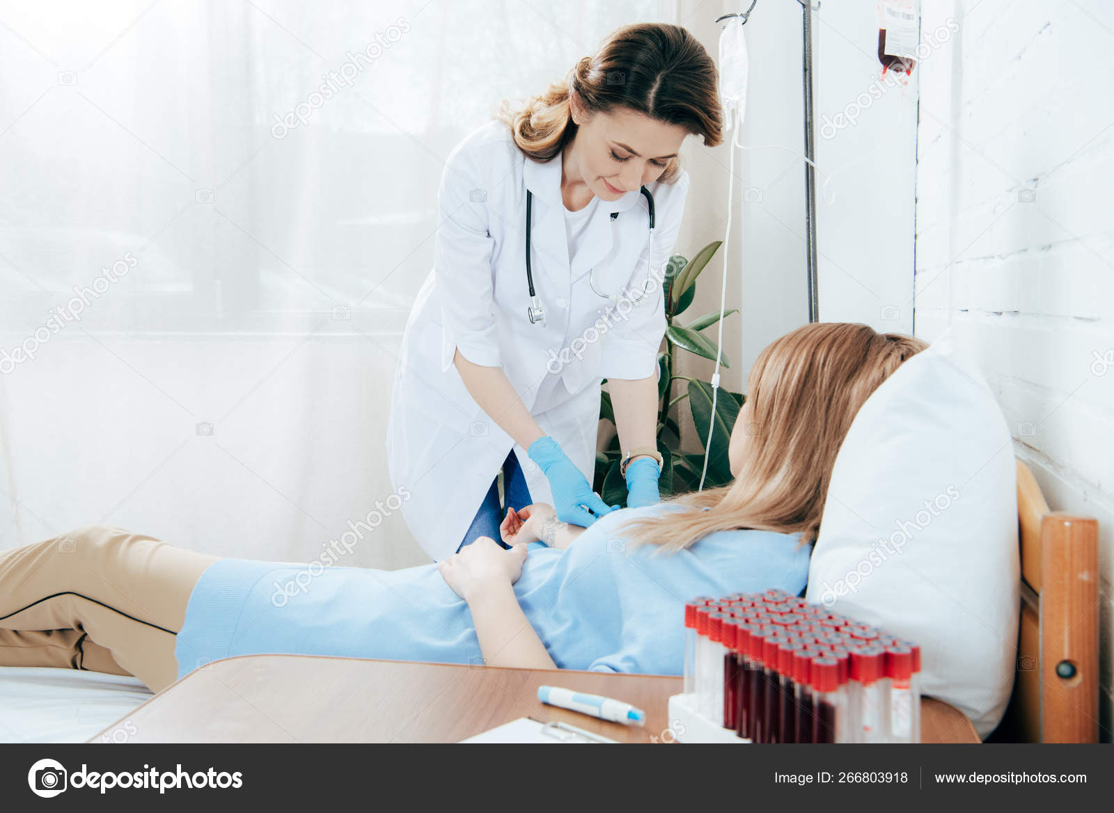 Doctor White Coat Donor Donating Blood Hospital Stock Photo by ©MicEnin ...