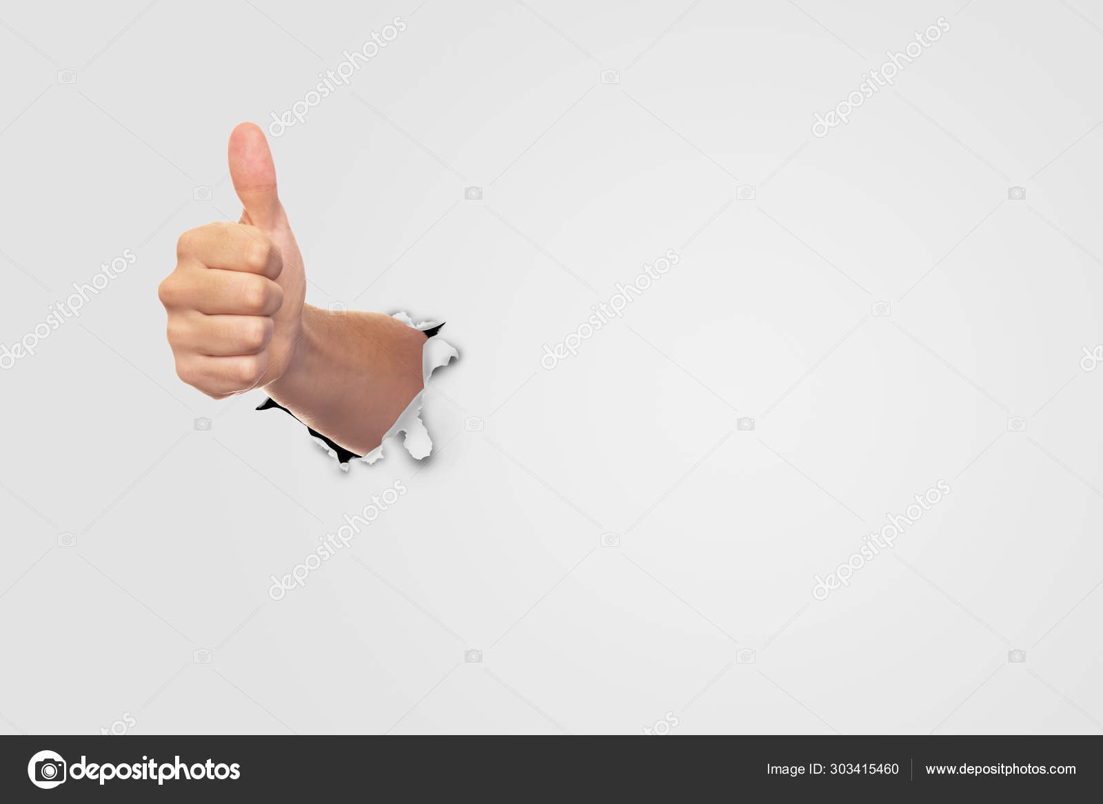 Showing Hand Thumbs Signs Grey Paper — Stock Photo © angy_ple@hotmail ...