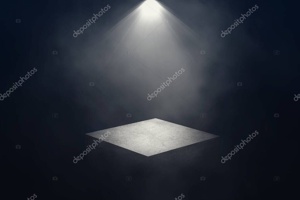 Espacio vacío de Studio dark room block hormigón grunge textura fondo ...