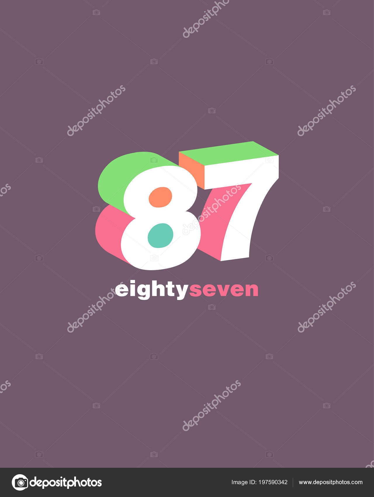 Line Digit Number Logo Icon Geometrical Corporate Identity Vector ...