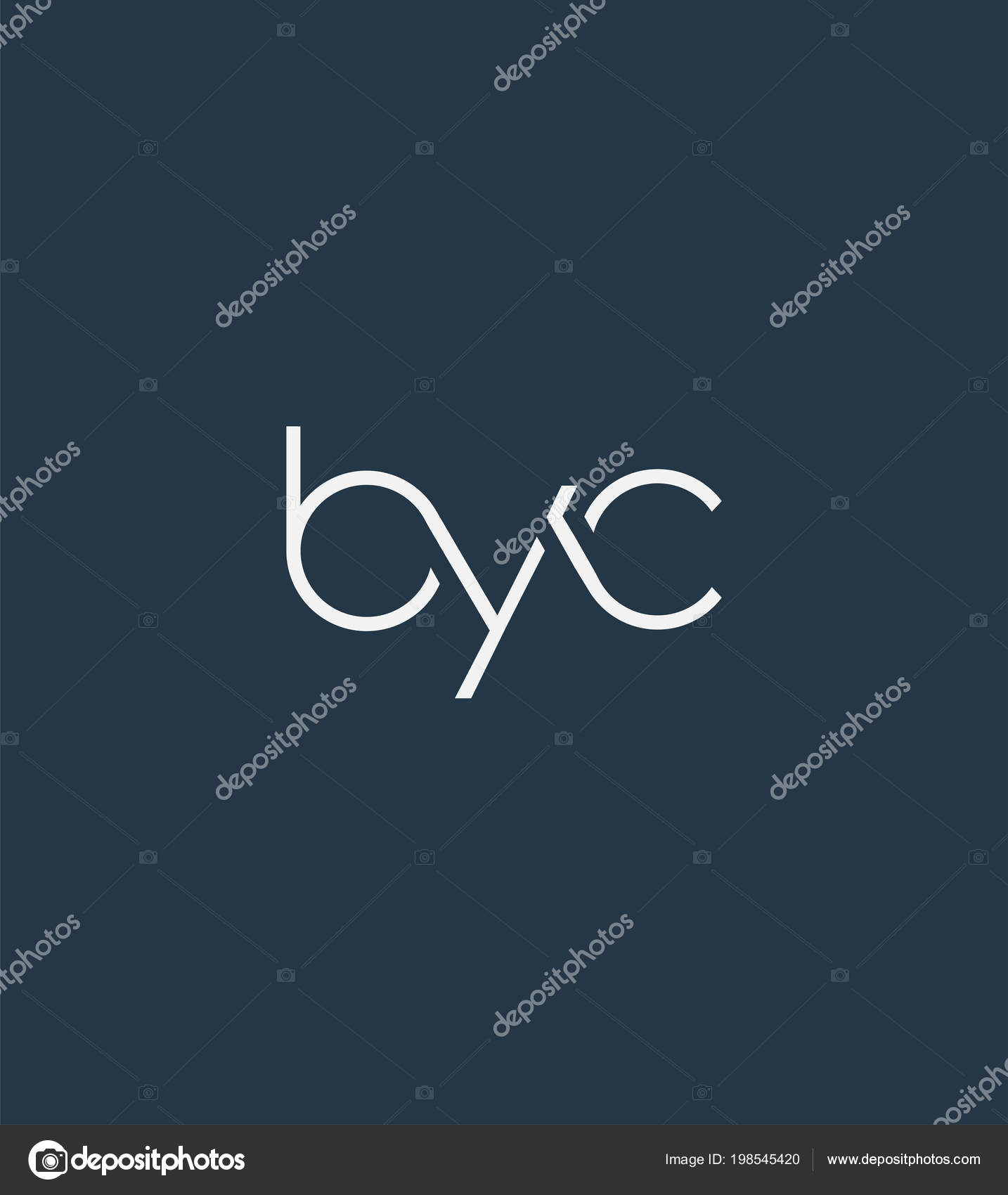 Letras Logo Byc Plantilla Para Banner Negocios Vector de stock ...