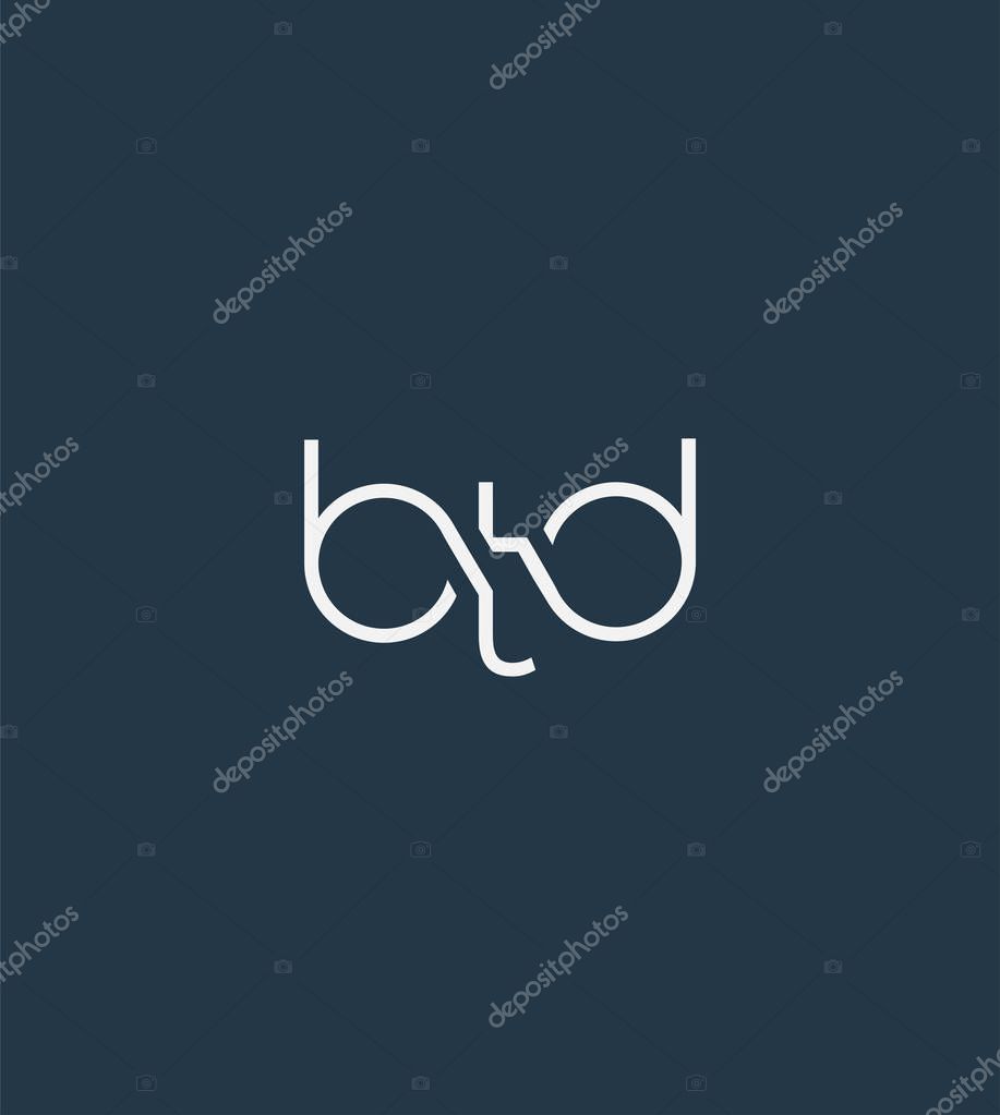 Letras logotipo BTD plantilla para banner de negocios 2022