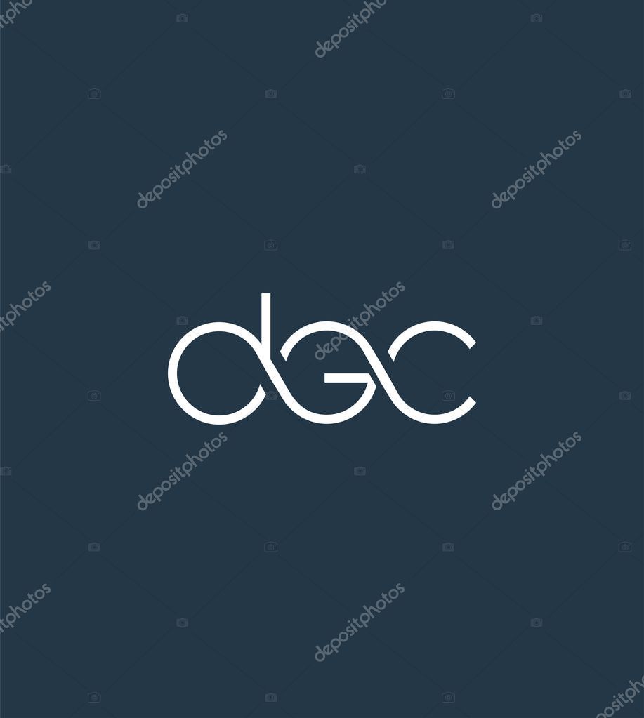 Logo Letras Plantilla Dgc para banner de negocios 2025