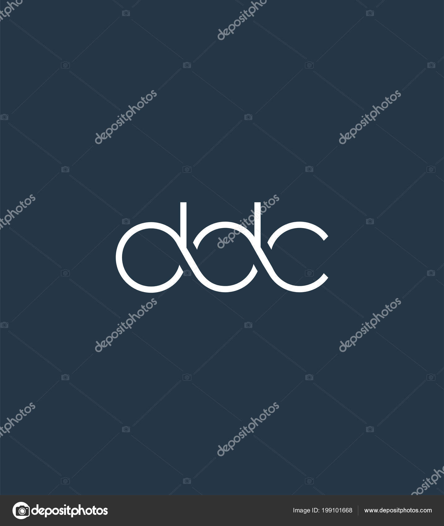 Letras Logo Ddc Plantilla Para Banner Negocios Vector de stock por ...