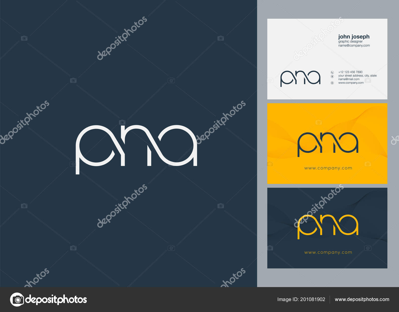 Letters Logo Pna Template Business Banner Stock Vector by ©ajayandzyn ...