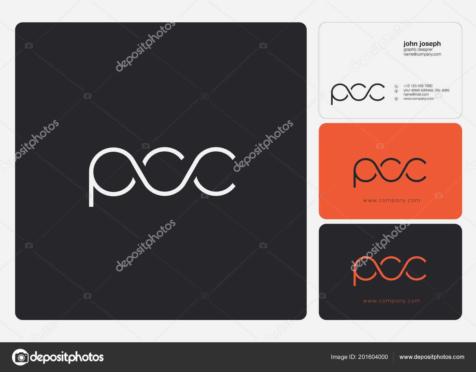 Logo Letras Plantilla Pcc Para Banner Negocios Vector de stock por ...
