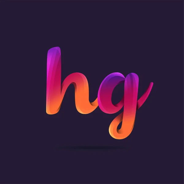 Hg letters logo imágenes de stock de arte vectorial | Depositphotos