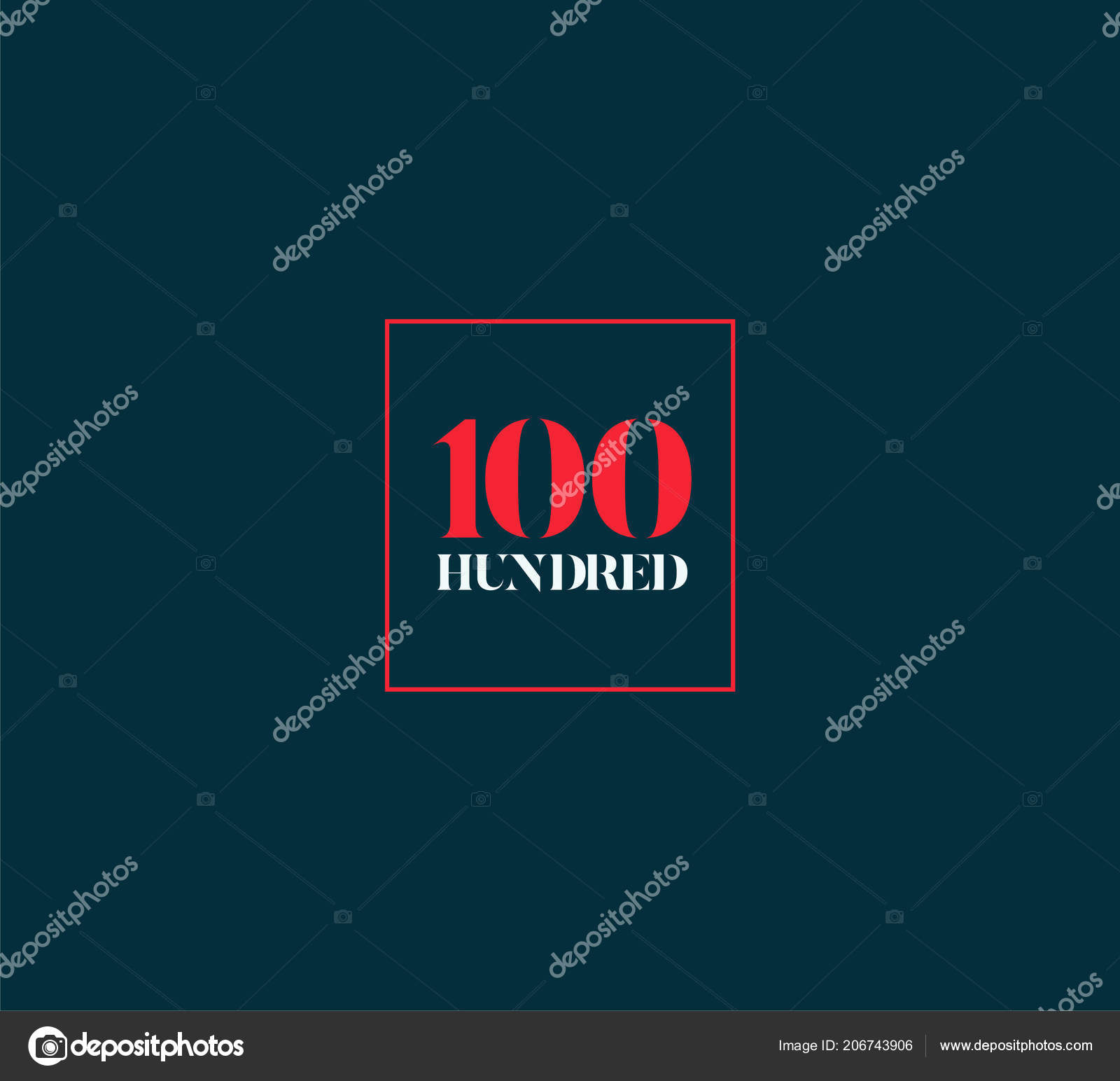Line Digit 100 Number Logo Icon Geometrical Corporate Identity Vector ...