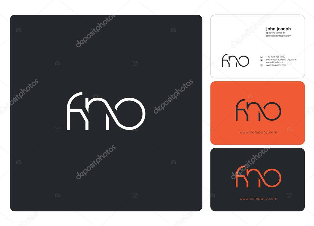 Logo Letras Plantilla Fno para banner de negocios 2024