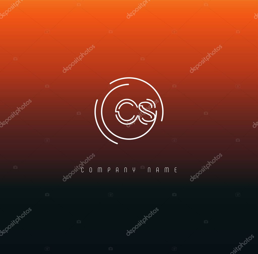 Plantilla de C del logotipo de las letras para el banner del negocio 2024