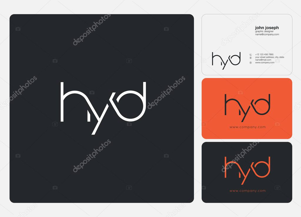 Letras logo Hyd plantilla para banner de negocios 2024