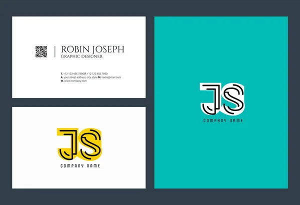 Js letters logo imágenes de stock de arte vectorial | Depositphotos