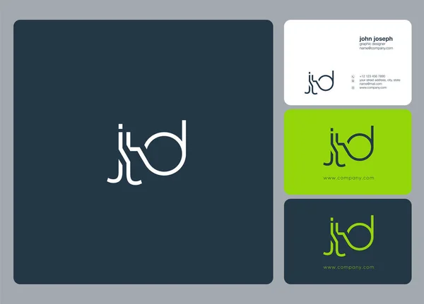 Letras logo Jtd plantilla para banner de negocios 2024