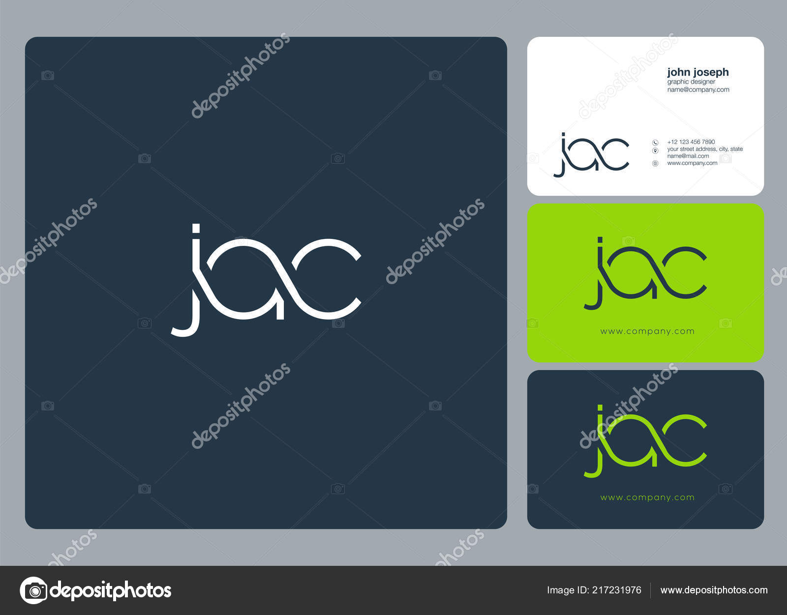 Letras Logo Jac Plantilla Para Banner Negocios Vector de stock por ...