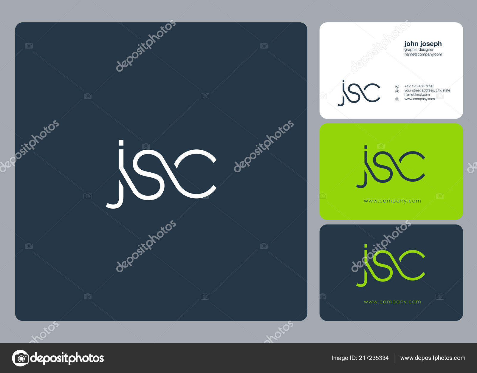 Letters Logo Jsc Template Business Banner Stock Vector by ©ajayandzyn ...