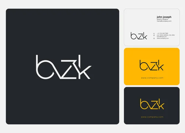 Logo Joint Bjz Business Card Template Vector Stock Vector by ...