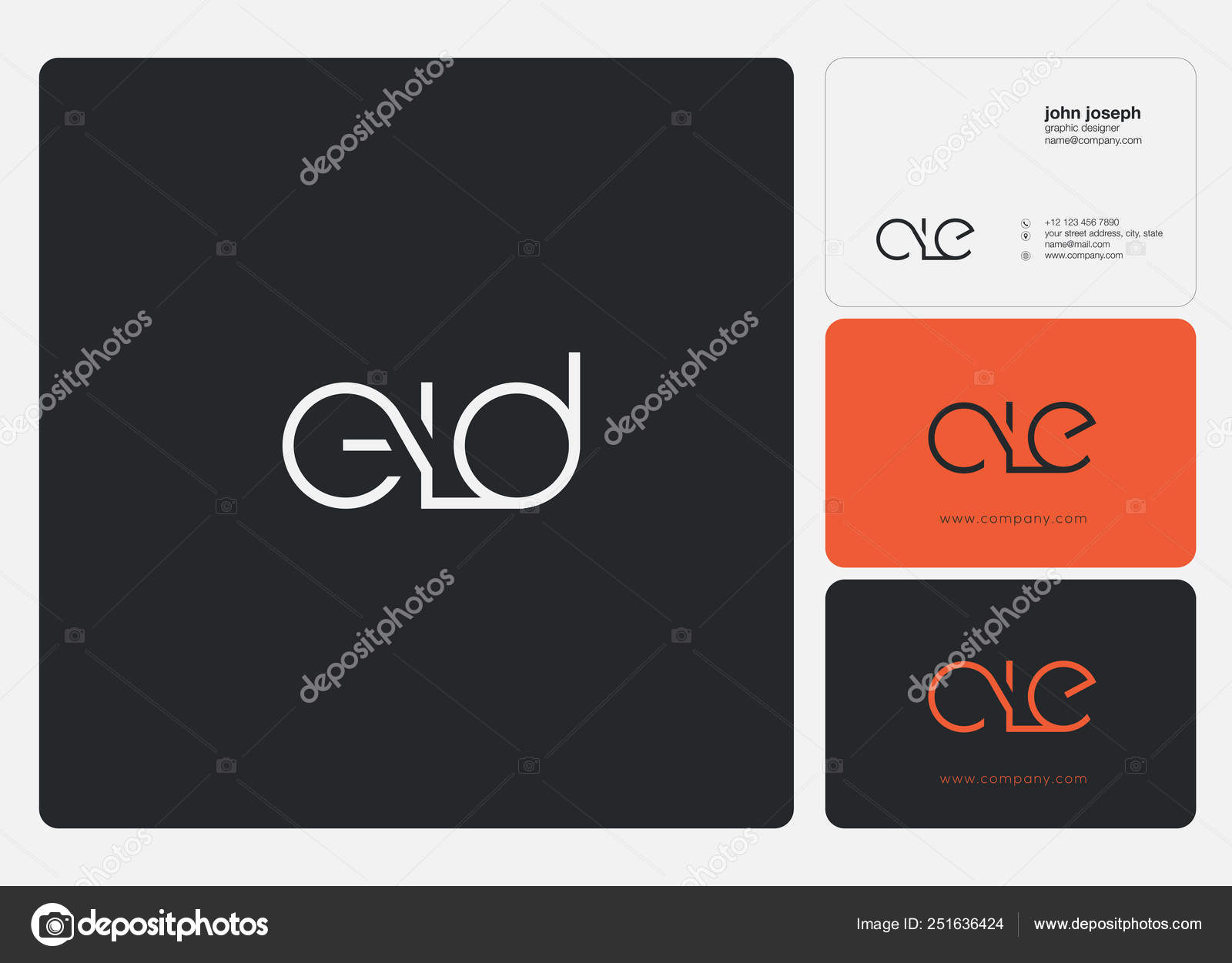 Logo Joint Eld Business Card Template Vector Stock Vector by ...