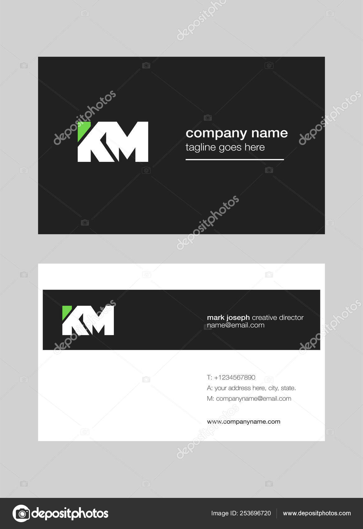 Logo Joint Business Card Template Vector Stock Vector Image by ...