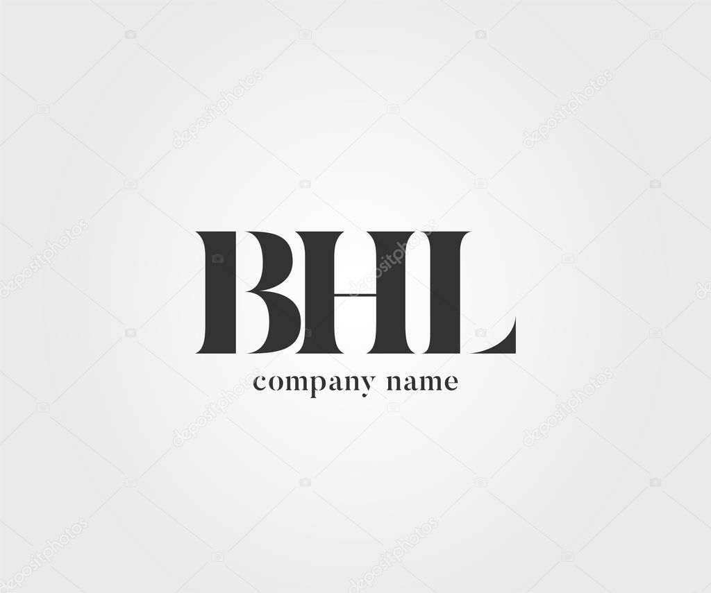 logo conjunto bhl para tarjeta de visita plantilla, vector 2023