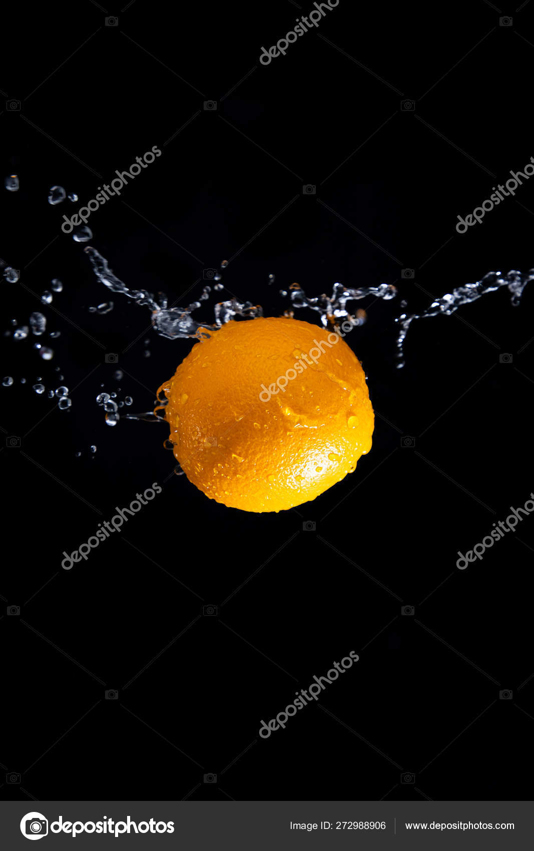 Orange Splash Black Background — Stock Photo © ajayandzyn@gmail.com ...
