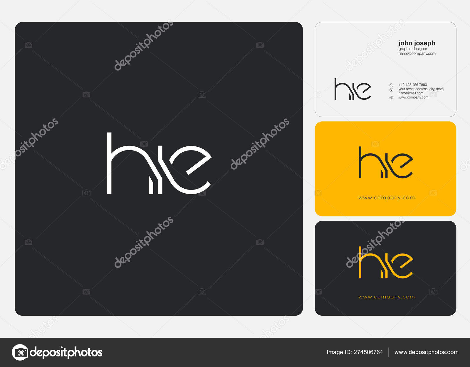 Logo Joint Hie Business Card Template Vector Stock Vector by ...