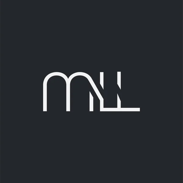 Ml logótipo inicial imágenes de stock de arte vectorial | Depositphotos