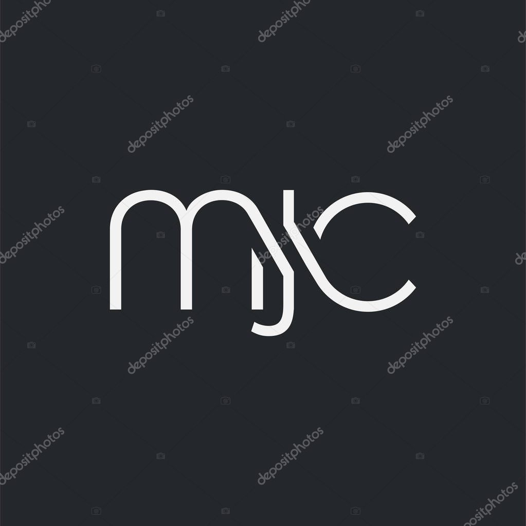 Logo Conjunto Mjc Para Tarjeta Visita Plantilla Vector Vector de stock ...
