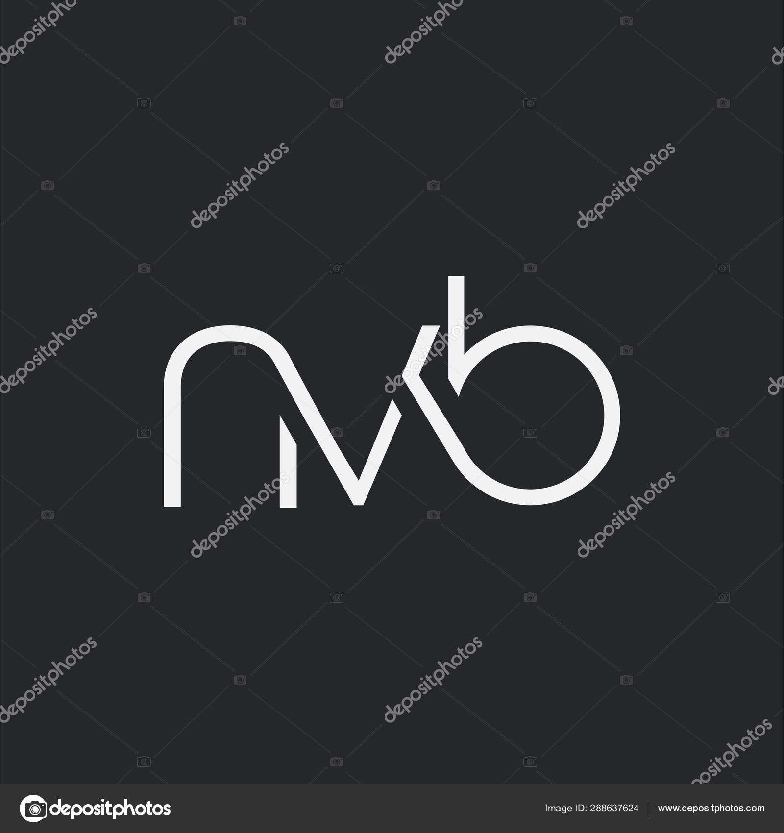 Logo Joint Nvb Business Card Template Vector Stock Vector Image by ...