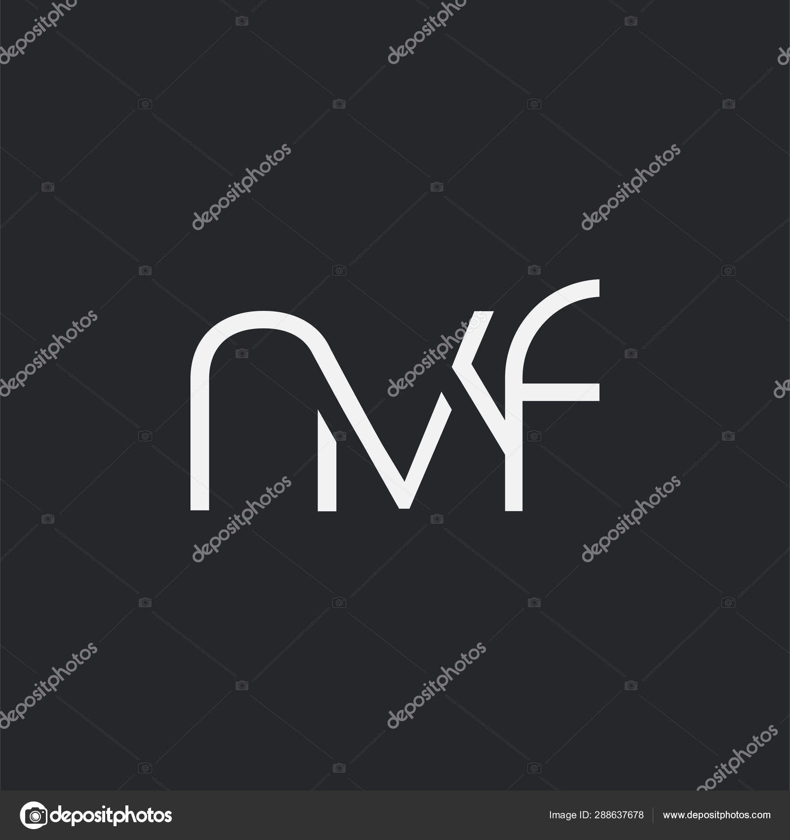 Logo Conjunto Nvf Para Tarjeta Visita Plantilla Vector Vector de stock ...