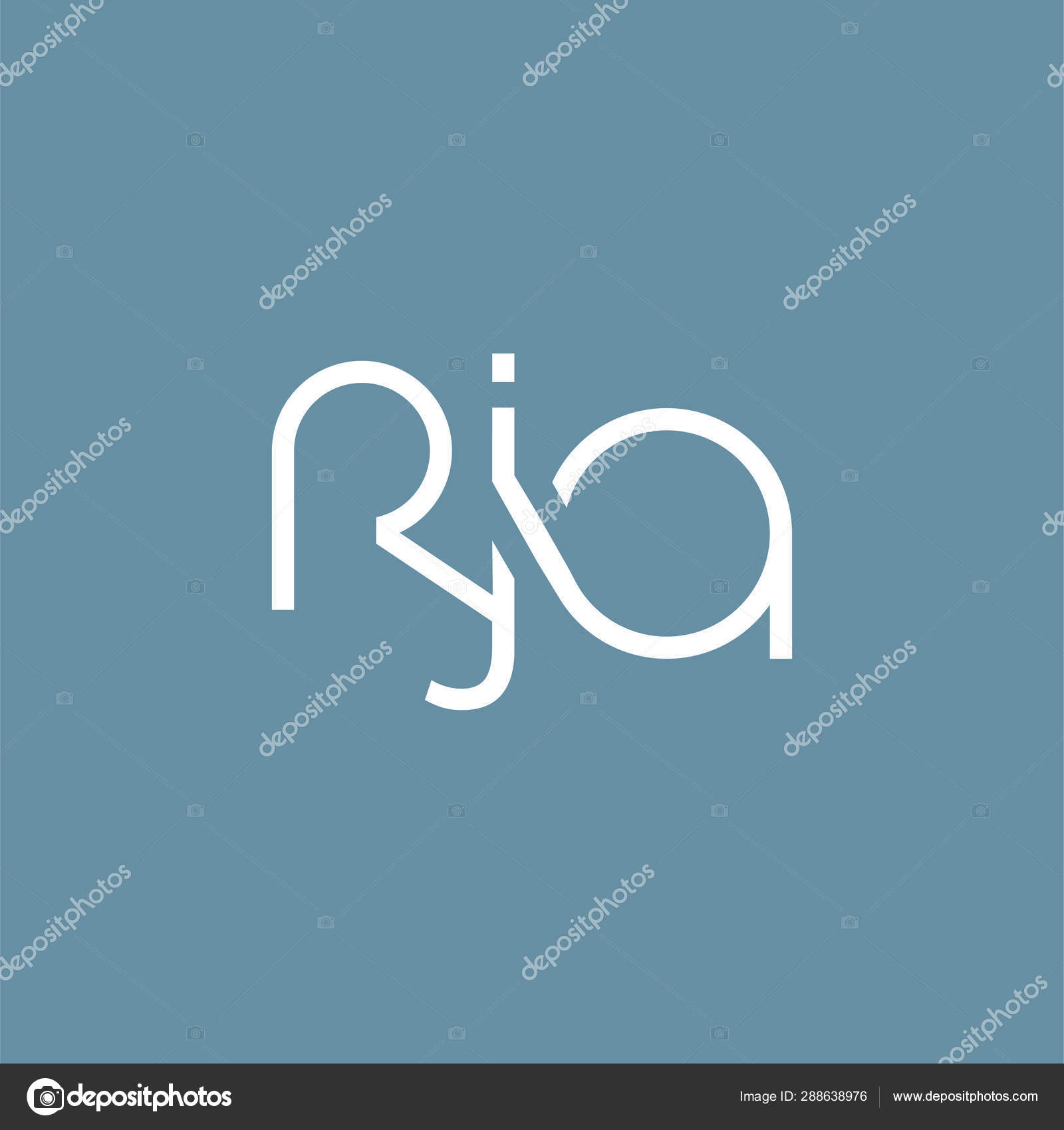 Logo Conjunto Rja Para Tarjeta Visita Plantilla Vector Vector de stock ...