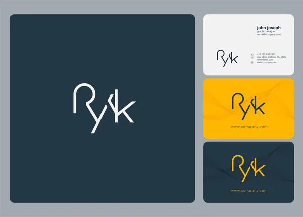 Logo Conjunto Rfk Para Tarjeta Visita Plantilla Vector Vector de stock ...