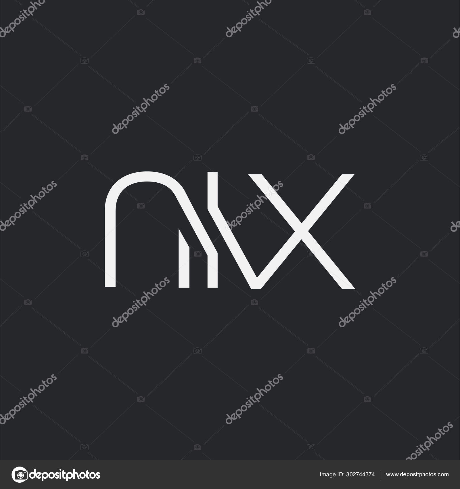Logo Joint Nix Business Card Template Vector Stock Vector Image by ...