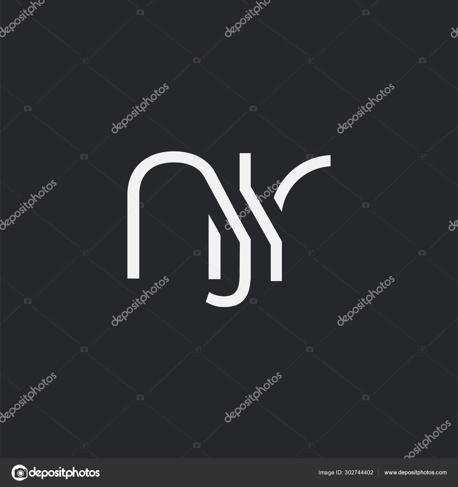 Logo Joint Njr Business Card Template Vector Stock Vector by ...