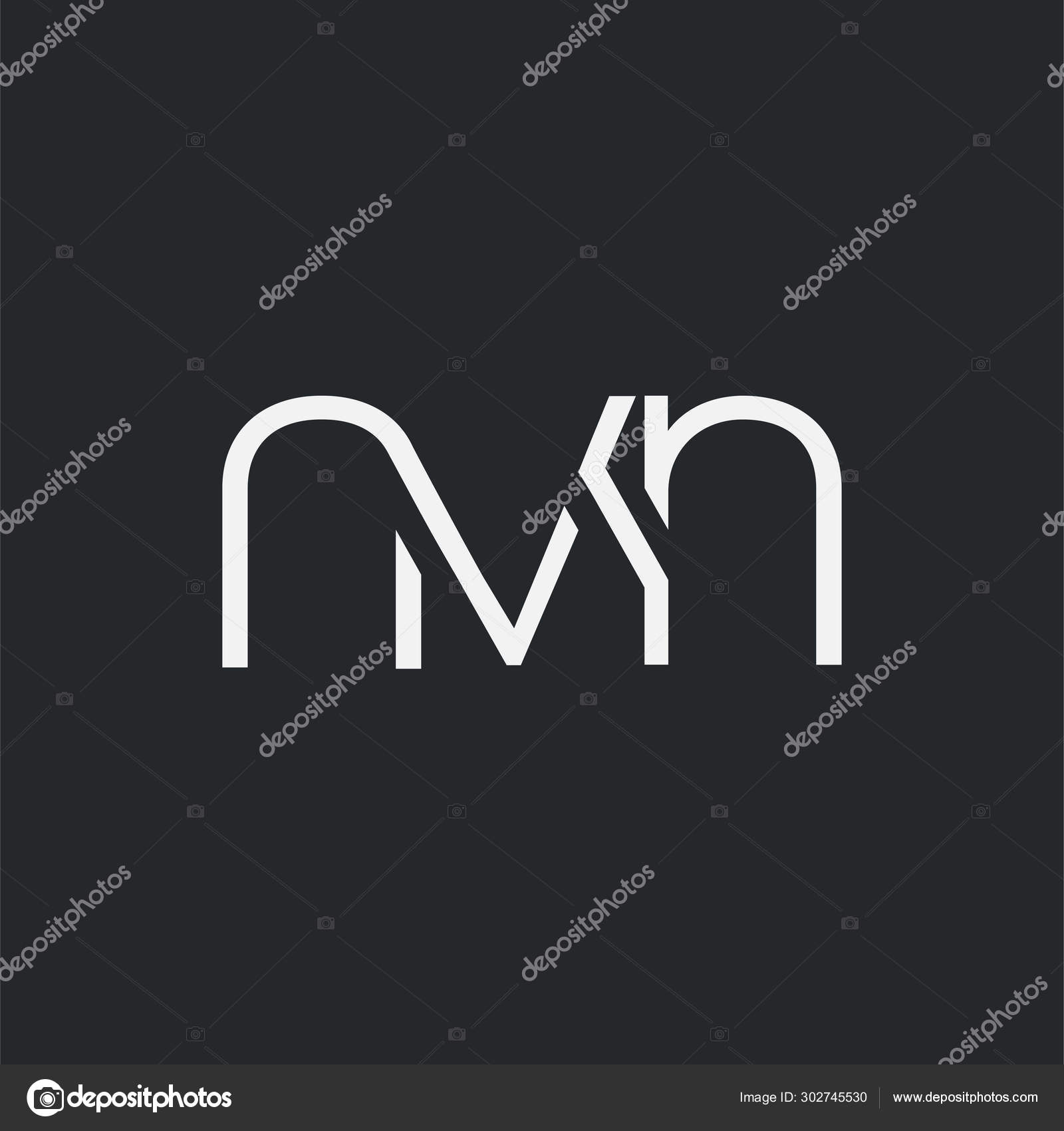 Logo Joint Nvn Business Card Template Vector Stock Vector by ...