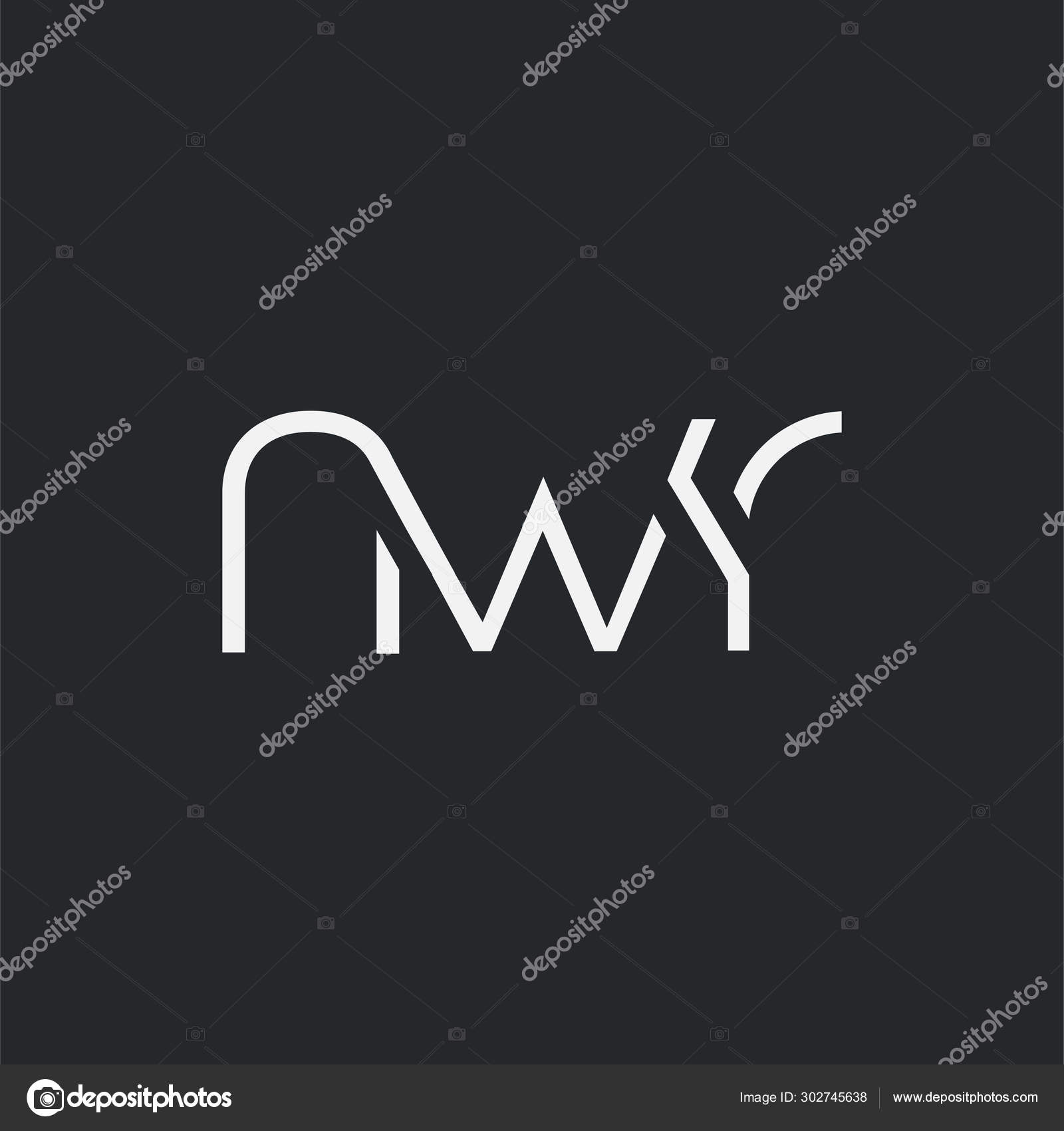 Logo Bersama Nwr Untuk Business Card Template Vector Vektor Stok oleh ...