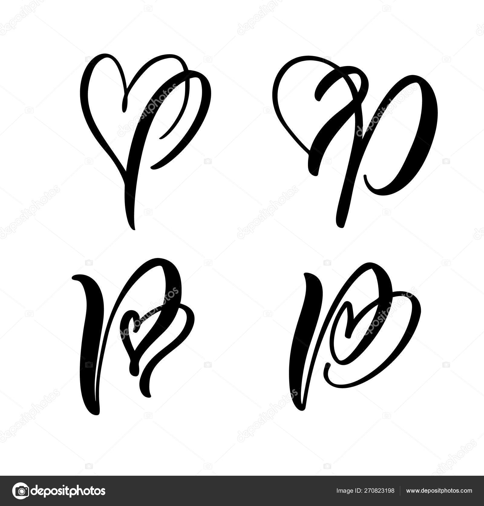 The Letter P In Calligraphy