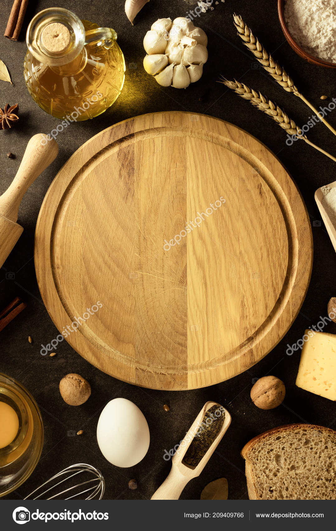 Bakery Products Black Background Texture Stock Photo by ©seregam 209409766